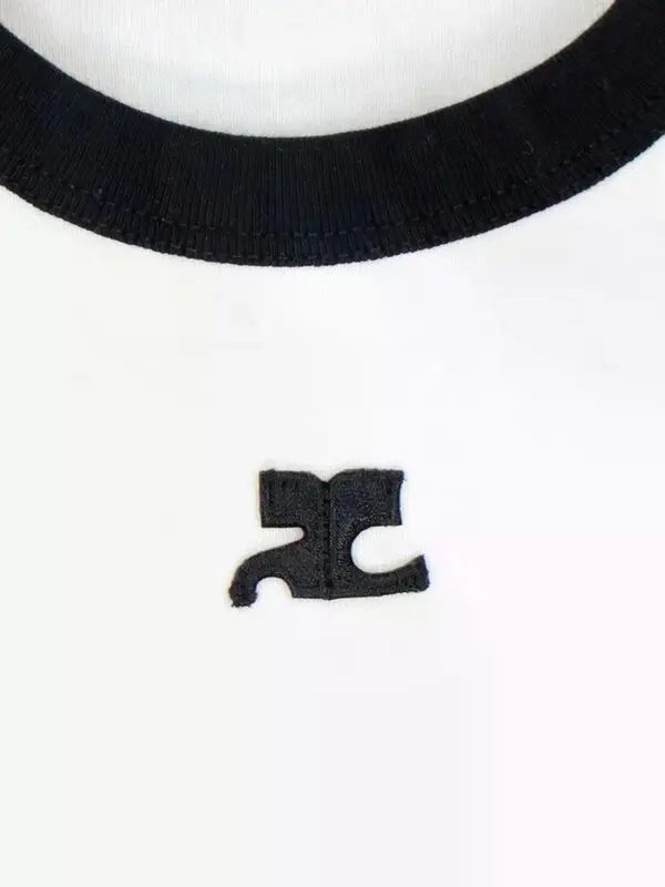 COURREGES Logo-patch T-shirt - White