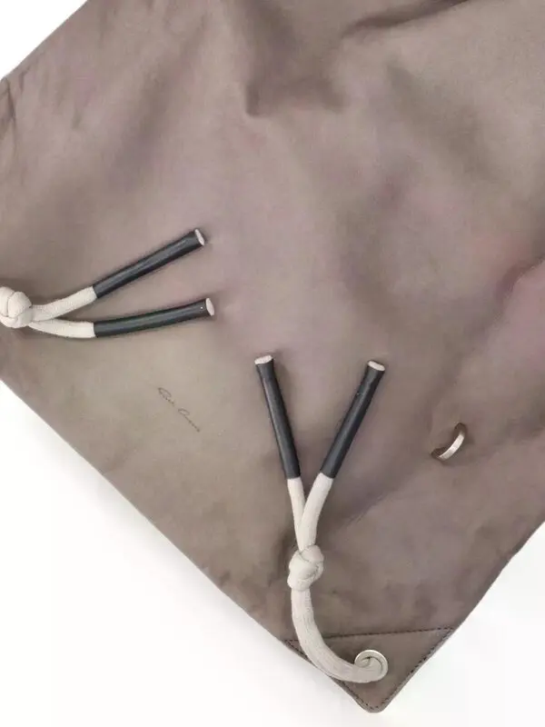 Rick Owens Leather Drawstring Backpack