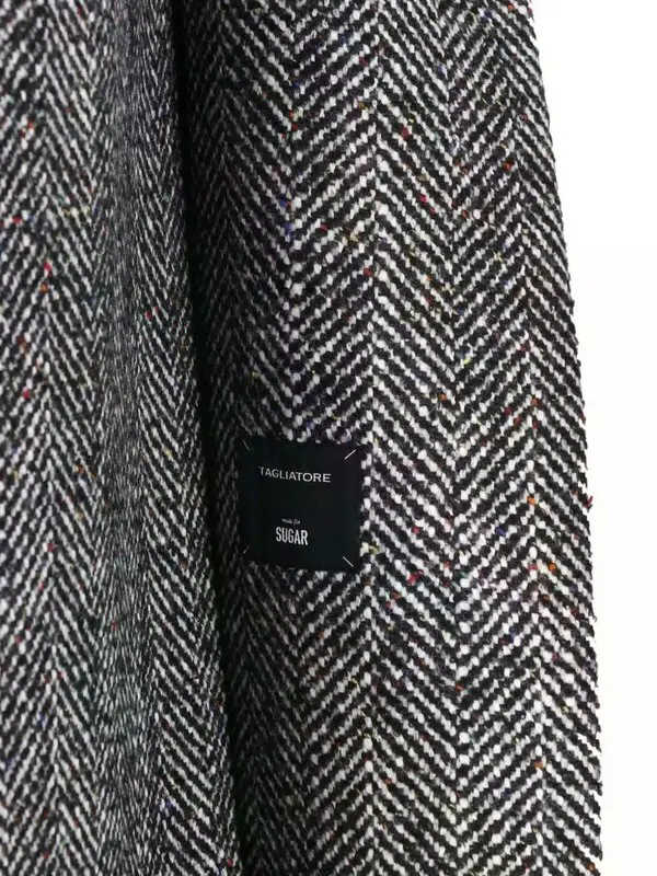 Tagliatore Herringbone-pattern Double-breasted Coat