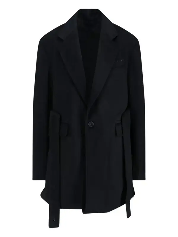 SETCHU Single-breasted Belted Coat