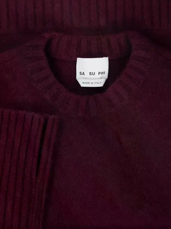 SA SU PHI Ribbed-trim Cashmere Sweater
