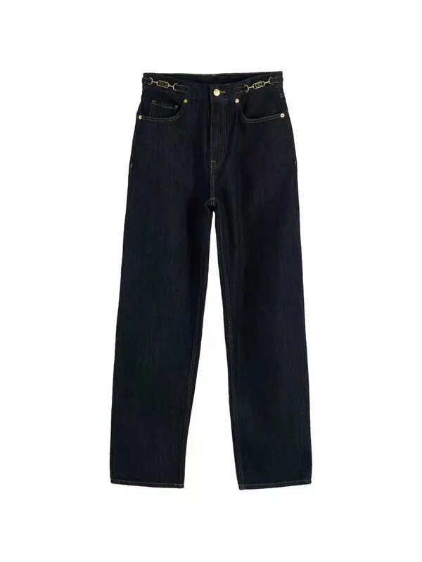 Tommy Hilfiger Jackie Logo-chain Tapered-leg Jeans