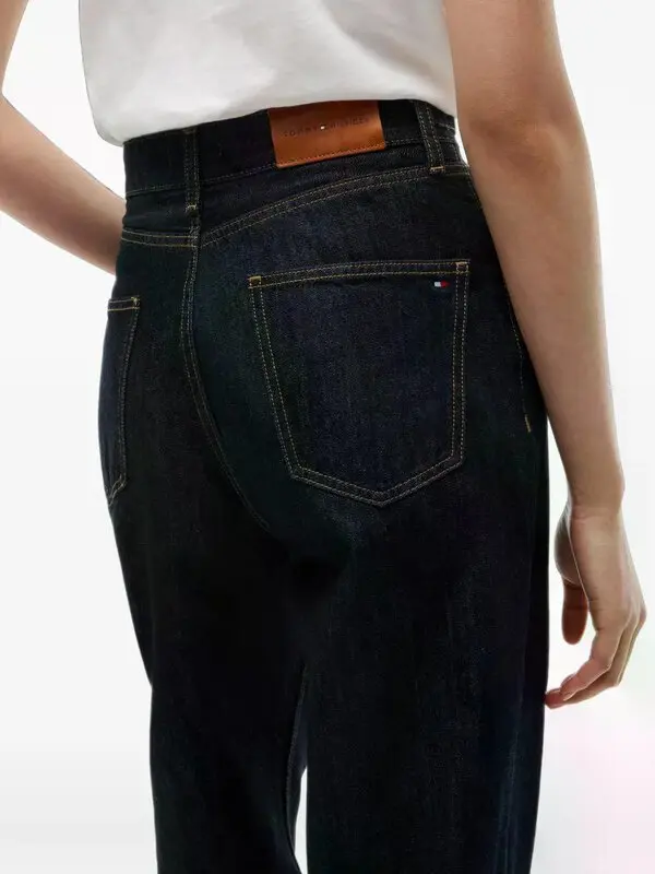 Tommy Hilfiger Jackie Logo-chain Tapered-leg Jeans