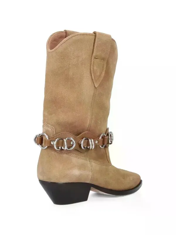 Isabel Marant Étoile Duerto Harness-detail Suede Boots - Neutrals