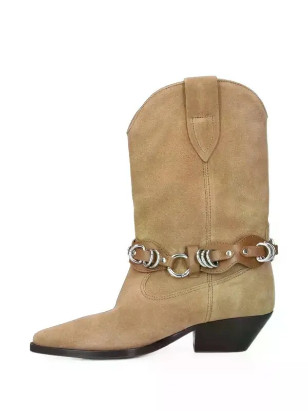 Isabel Marant Étoile Duerto Harness-detail Suede Boots - Neutrals