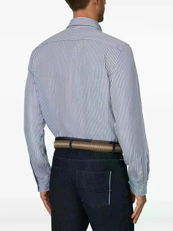 Boggi Milano Shirt Striped Poplin Regular Fit