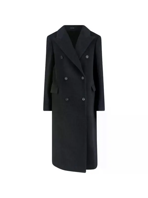 Tagliatore Jole Double-breasted Belted Midi Coat - Grey