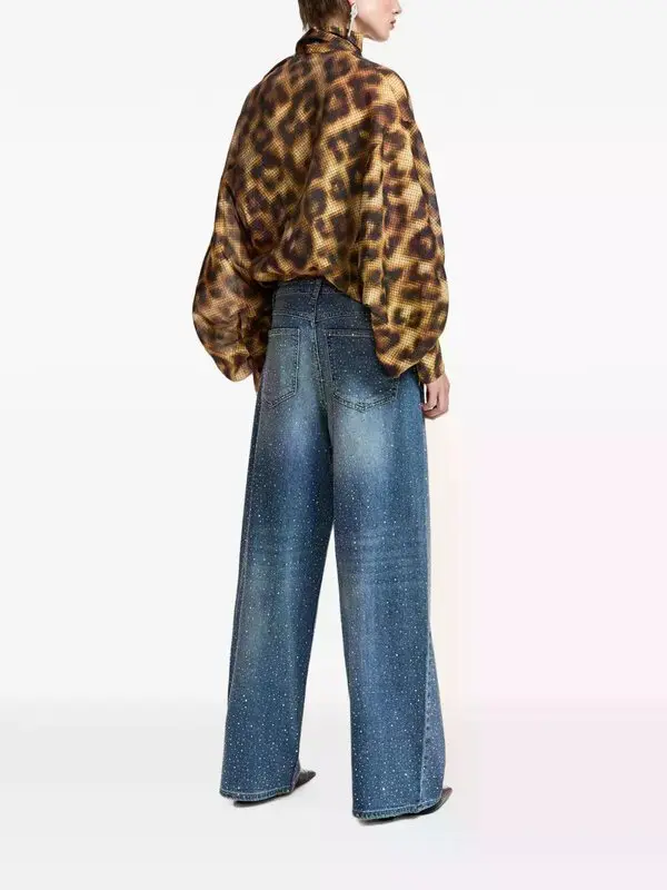 Essentiel Antwerp Rhinestone-embellished Wide-leg Jeans