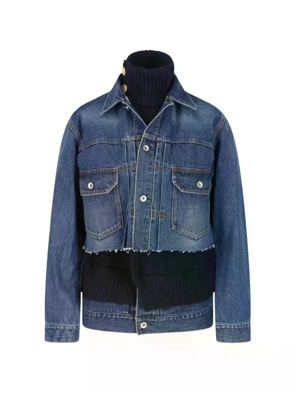 Sacai Layered Denim Jacket - Blue
