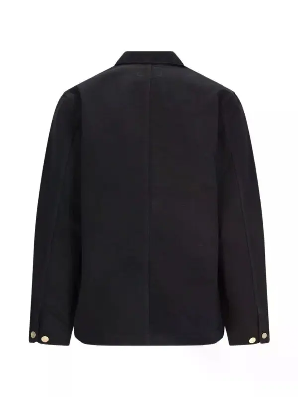 Carhartt Work In Progress Michigan Corduroy-collar Logo-patch Jacket - Black