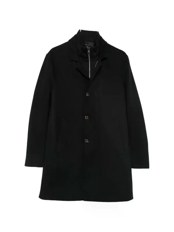 MONTECORE Layered Button-up Coat - Black