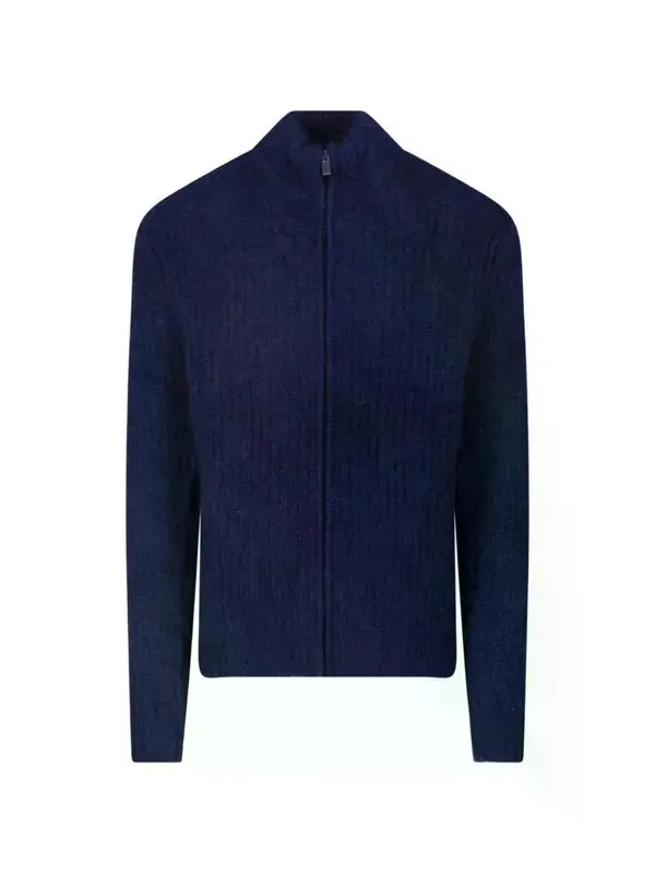Aspesi Zip-up Ribbed-knit Cardigan