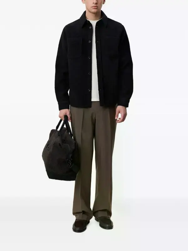 LES DEUX Bouclé Patch-pocket Shirt Jacket
