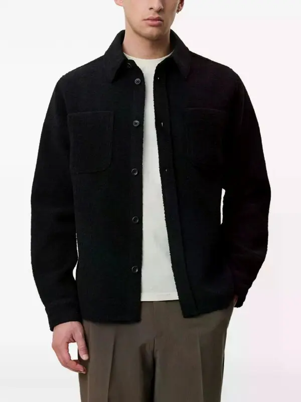 LES DEUX Bouclé Patch-pocket Shirt Jacket