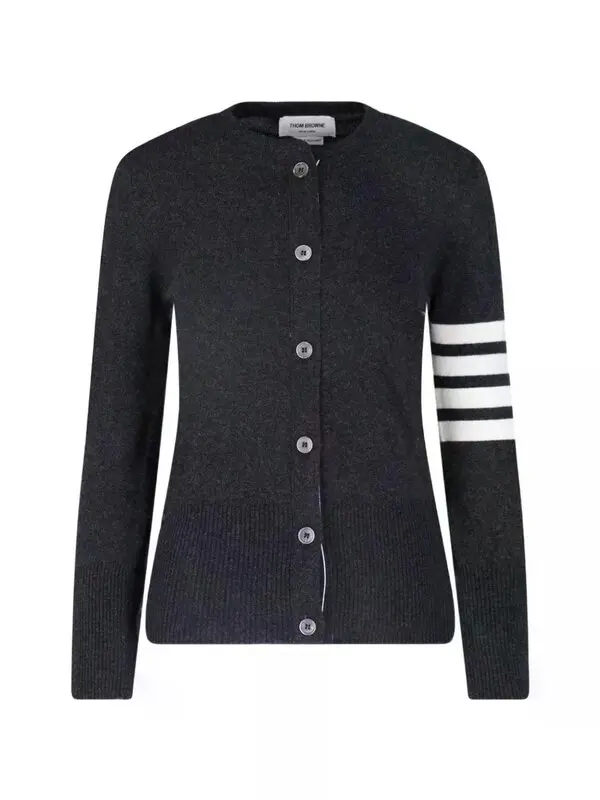 Thom Browne Classic Cashmere 4-bar V-neck Cardigan - Grey