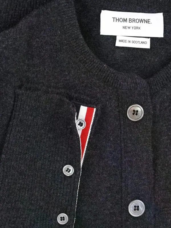 Thom Browne Classic Cashmere 4-bar V-neck Cardigan