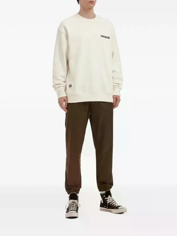FINGERCROXX Logo-print Sweatshirt - Neutrals