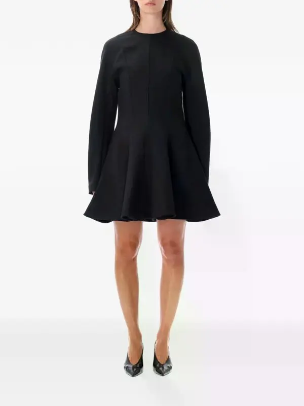Stella McCartney Peplum Wool Mini Dress - Black