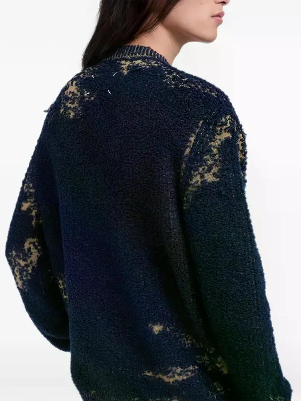 MAISON MARGIELA V-neck Sweater - Blue