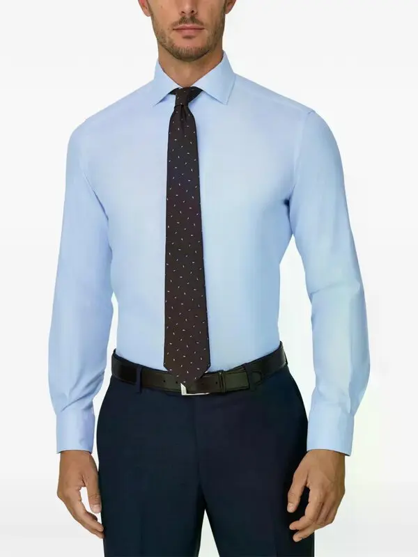 Boggi Milano Shirt In Cotton Dobby Regular-fit