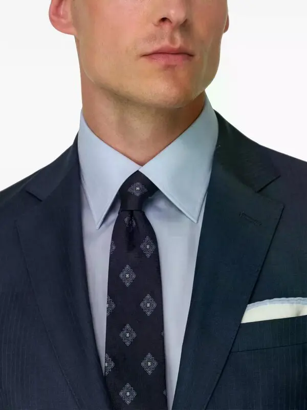 Boggi Milano Suit In Stretch Wool Pinstripe