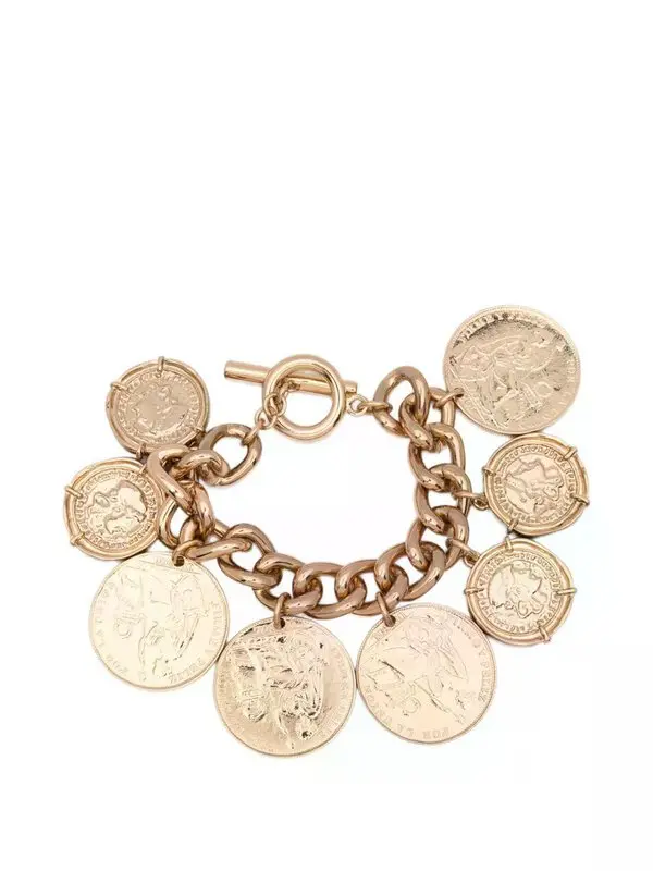 Liviana Conti Coin-pendant Curb-chain Bracelet - Gold