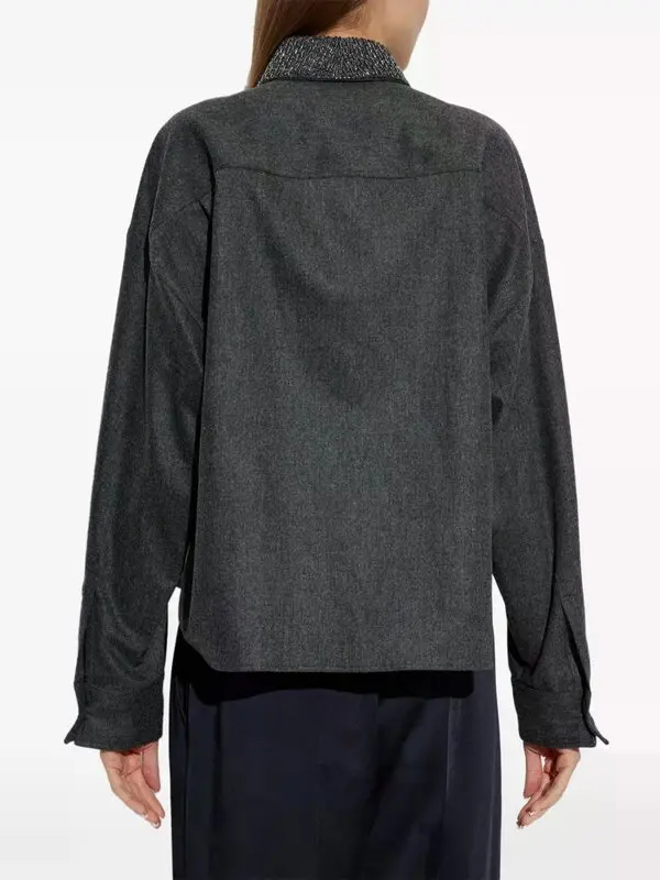 Fabiana Filippi Bead-embellished Collar Shirt