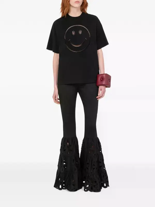 Moschino X Smiley Laser-cut T-shirt