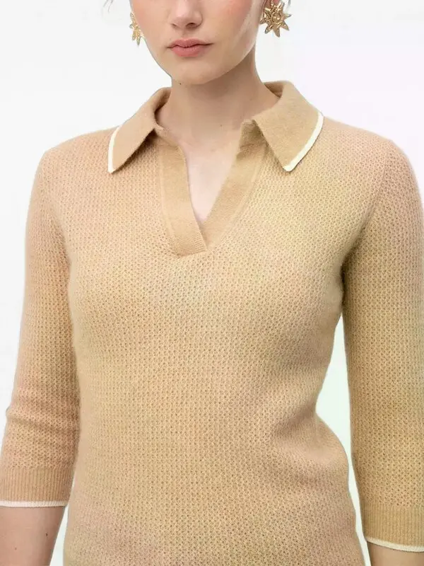 MARANT ETOILE Waffle-knit Three-quarter Sleeve Sweater
