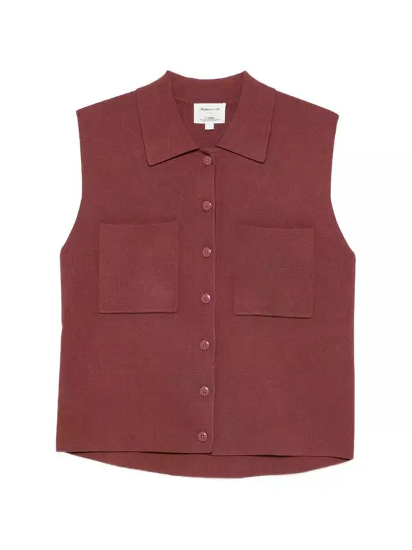 MAISON123 Petra Sleeveless Collared Top