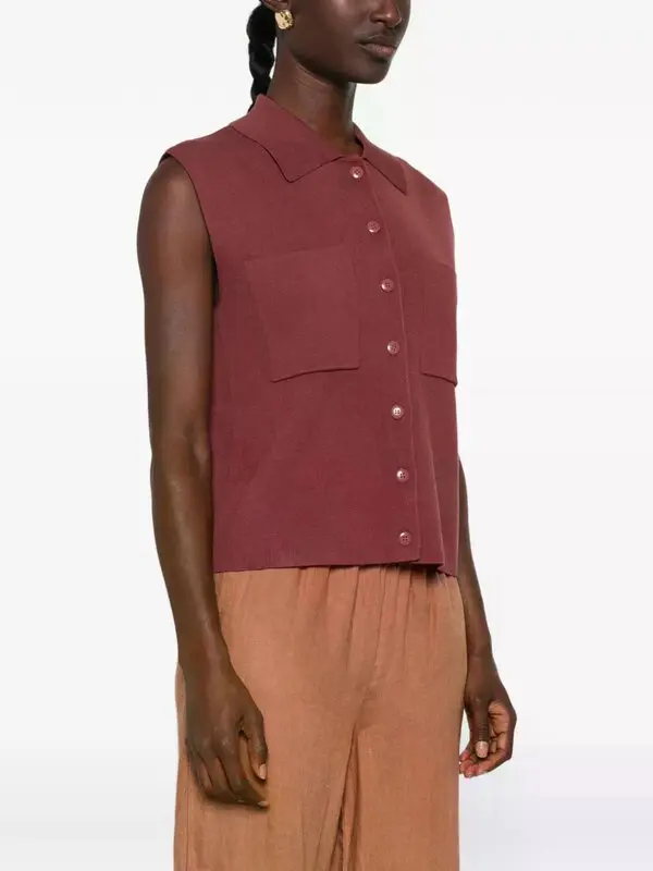 MAISON123 Petra Sleeveless Collared Top