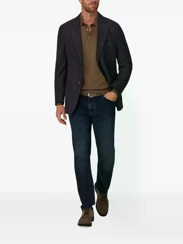 Boggi Milano Blazer Herringbone In Cotton And Wool B Jersey
