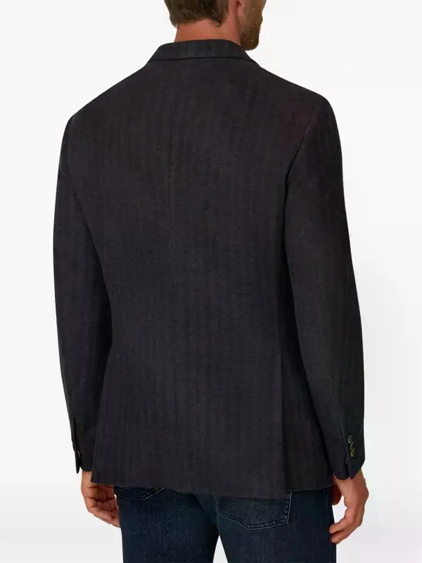 Boggi Milano Blazer Herringbone In Cotton And Wool B Jersey