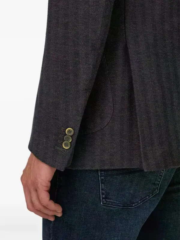 Boggi Milano Blazer Herringbone In Cotton And Wool B Jersey
