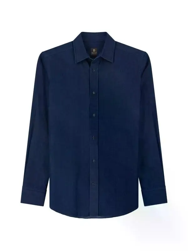 Boggi Milano Shirt In Cotton Denim Regular-fit