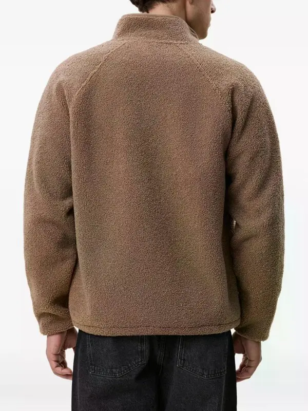 LES DEUX Fleece Raglan-sleeve Jacket - Brown