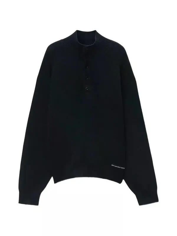 Alexander Wang Logo-embroidered Sweatshirt - Black