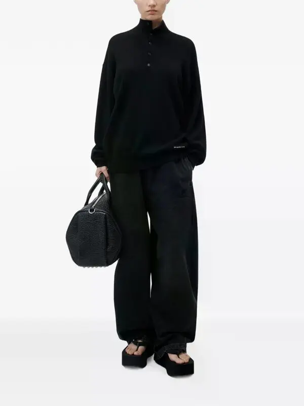 Alexander Wang Logo-embroidered Sweatshirt - Black