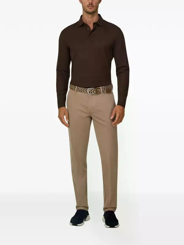 Boggi Milano Trousers In Stretch Cotton