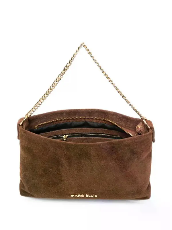 MARC ELLIS Ester Cm Suede Logo-lettering Shoulder Bag