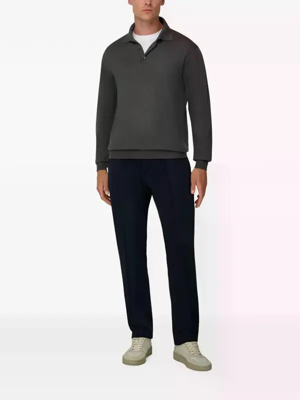 Boggi Milano Knitted Polo Shirt In Merino