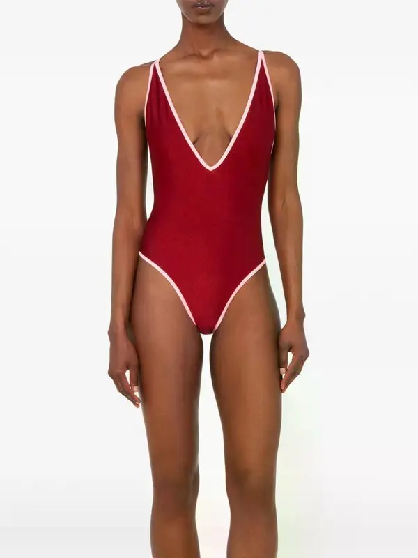 Moschino Contrast-trim Swimsuit