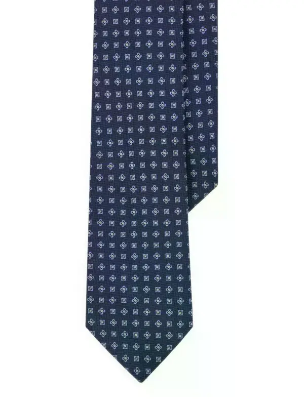 Boggi Milano Tie Jacquard Micro-patterned Silk