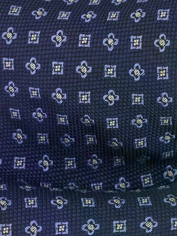 Boggi Milano Tie Jacquard Micro-patterned Silk
