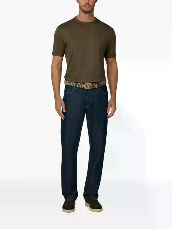 Boggi Milano T-shirt In Wool-jersey Wooltech