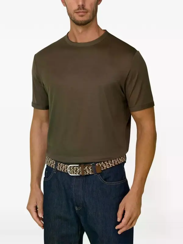 Boggi Milano T-shirt In Wool-jersey Wooltech