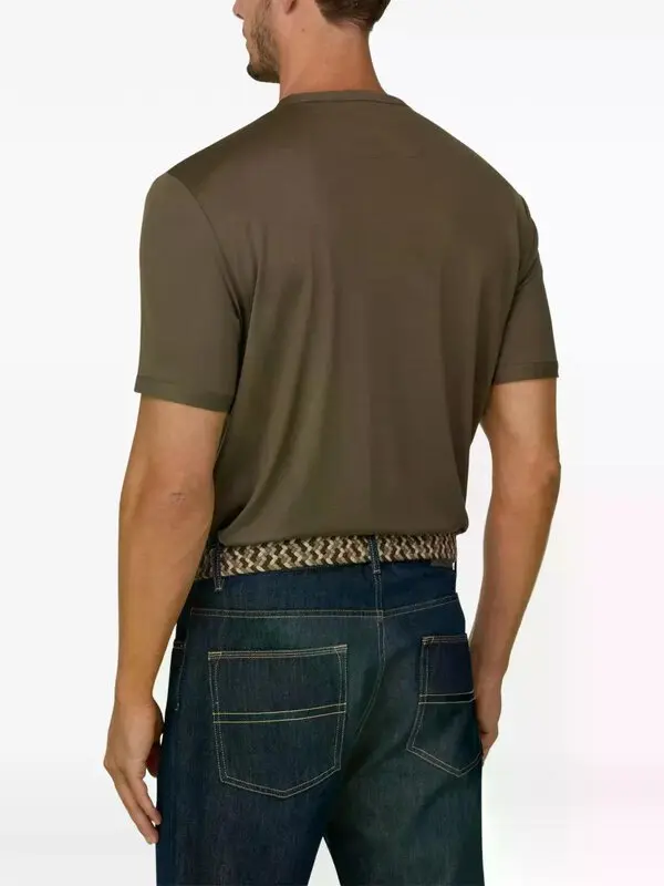 Boggi Milano T-shirt In Wool-jersey Wooltech