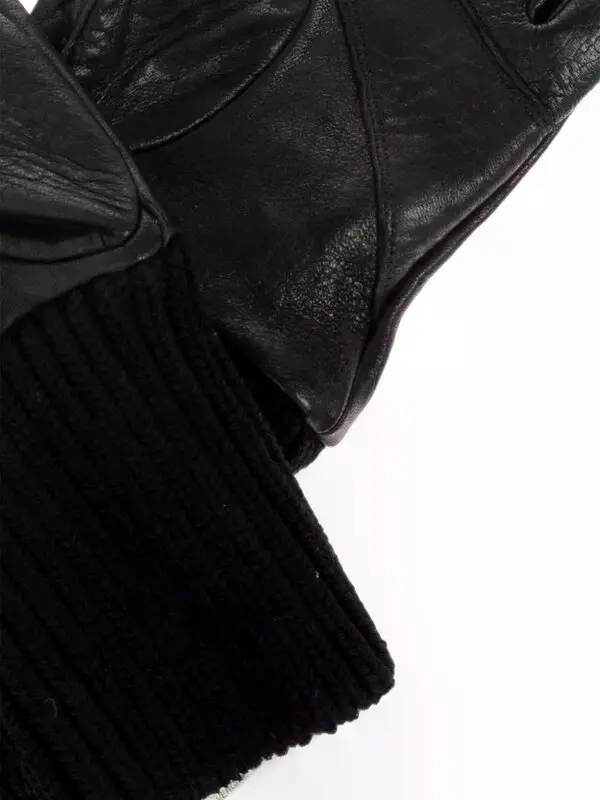 Rick Owens Ribbed-cuff Leather Gloves