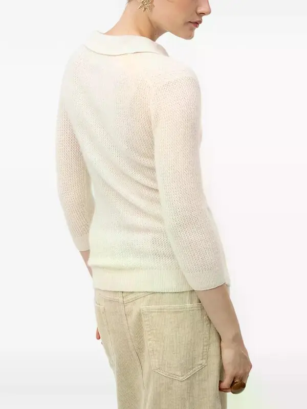 MARANT ETOILE Waffle-knit Polo-collar Sweater