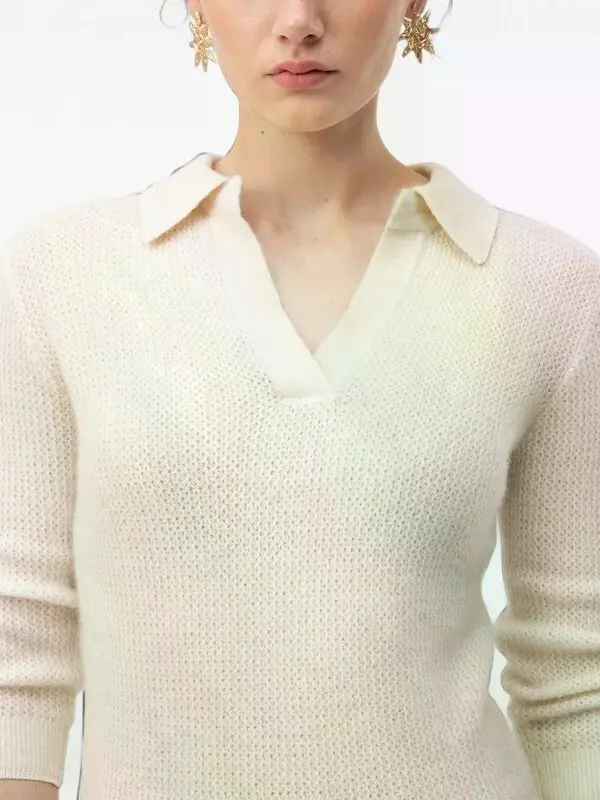 MARANT ETOILE Waffle-knit Polo-collar Sweater